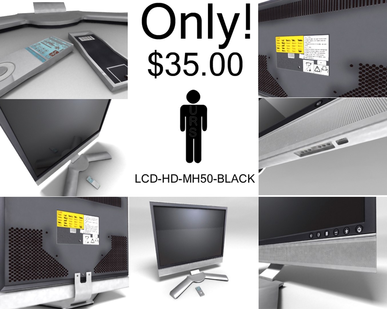 3d Flat Screen Television Box