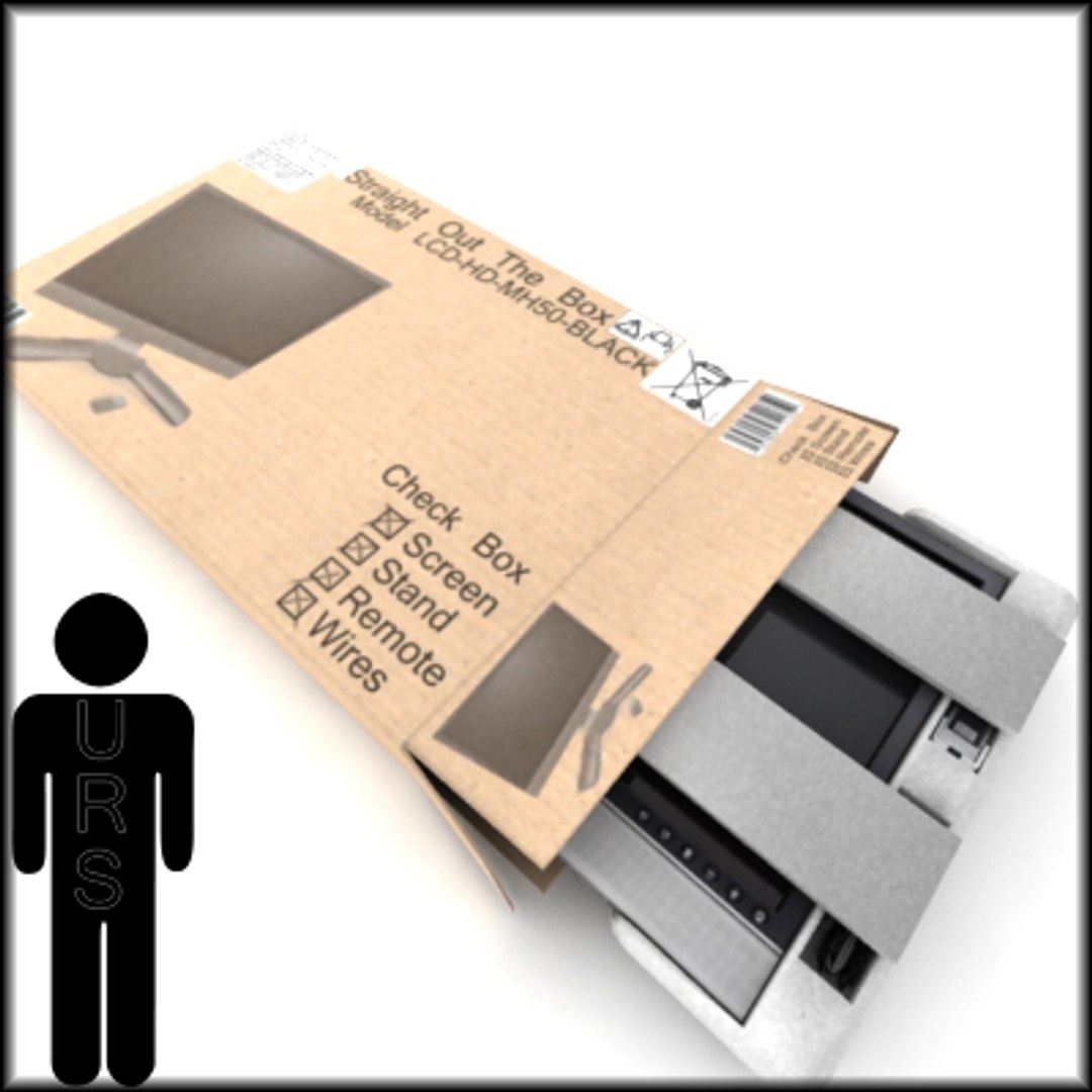 3d Flat Screen Television Box