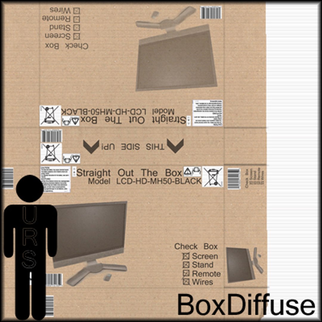 3d Flat Screen Television Box