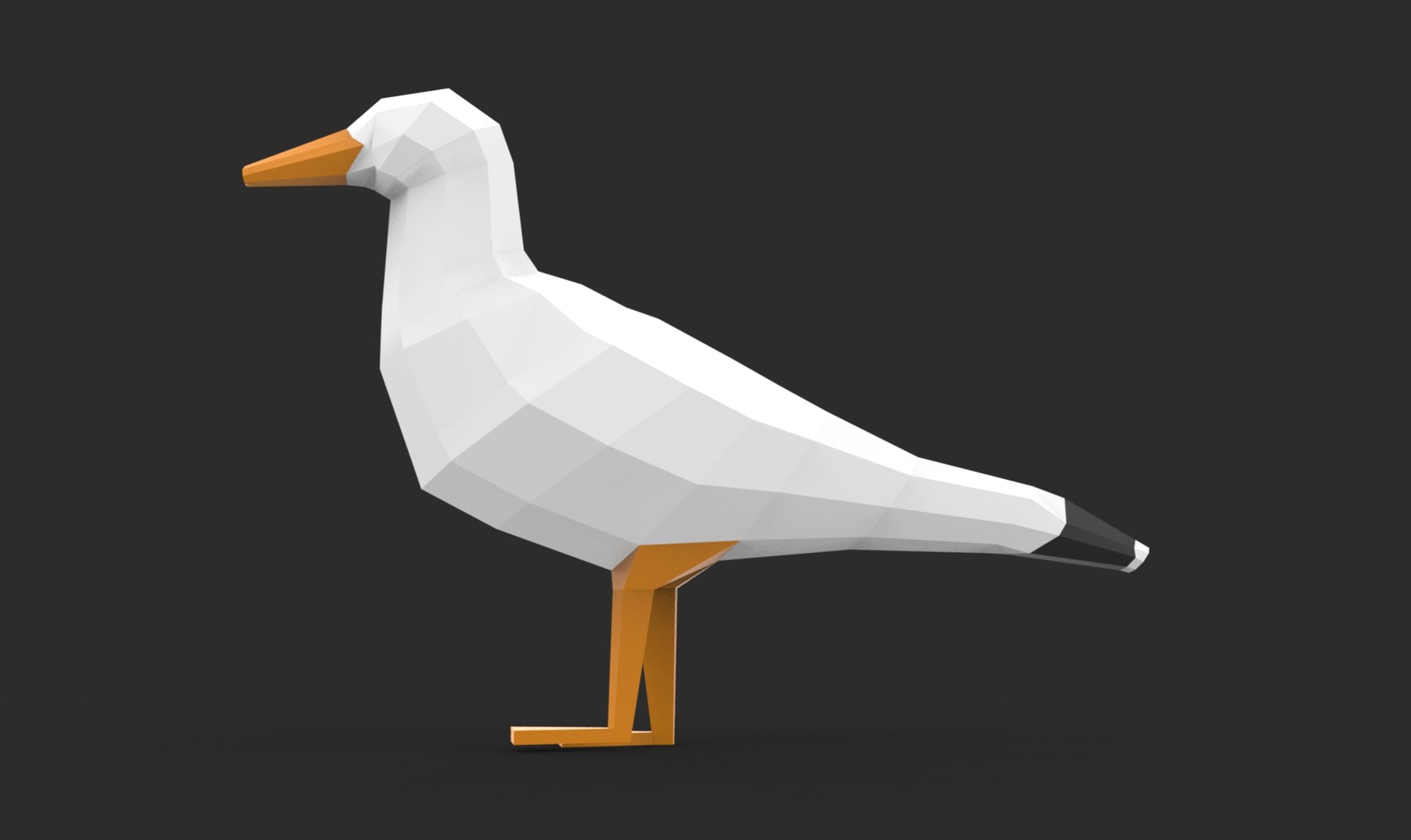 3D Low Poly Seagull Low-poly 3D Model - TurboSquid 2358650