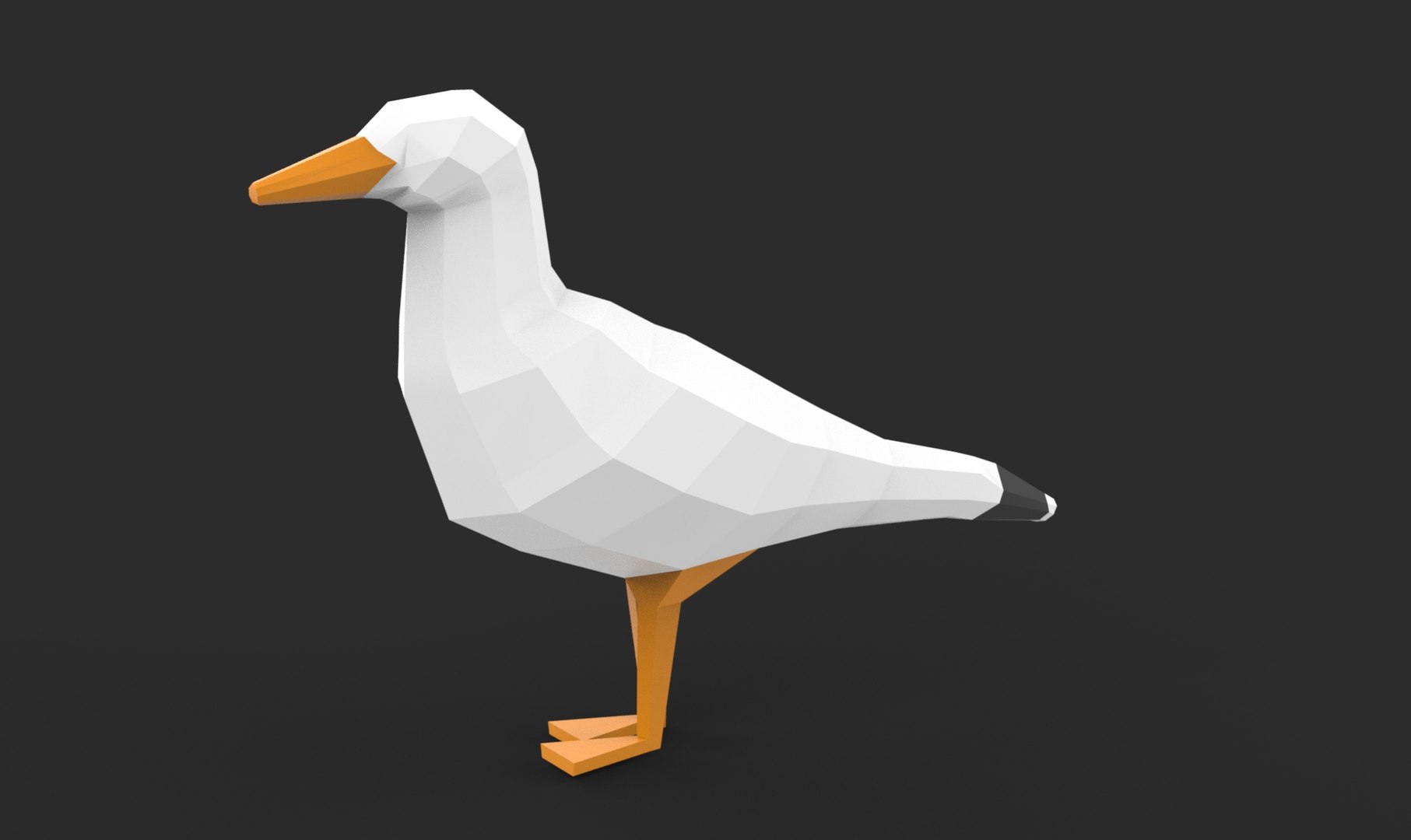 3D Low Poly Seagull Low-poly 3D Model - TurboSquid 2358650