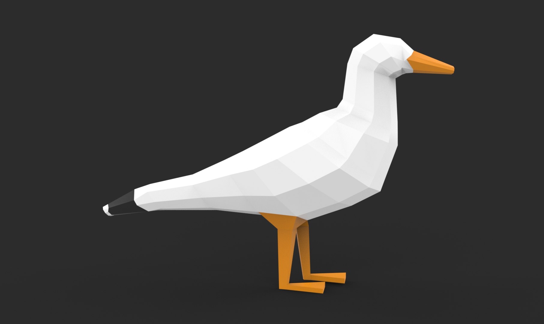 3D Low Poly Seagull Low-poly 3D Model - TurboSquid 2358650