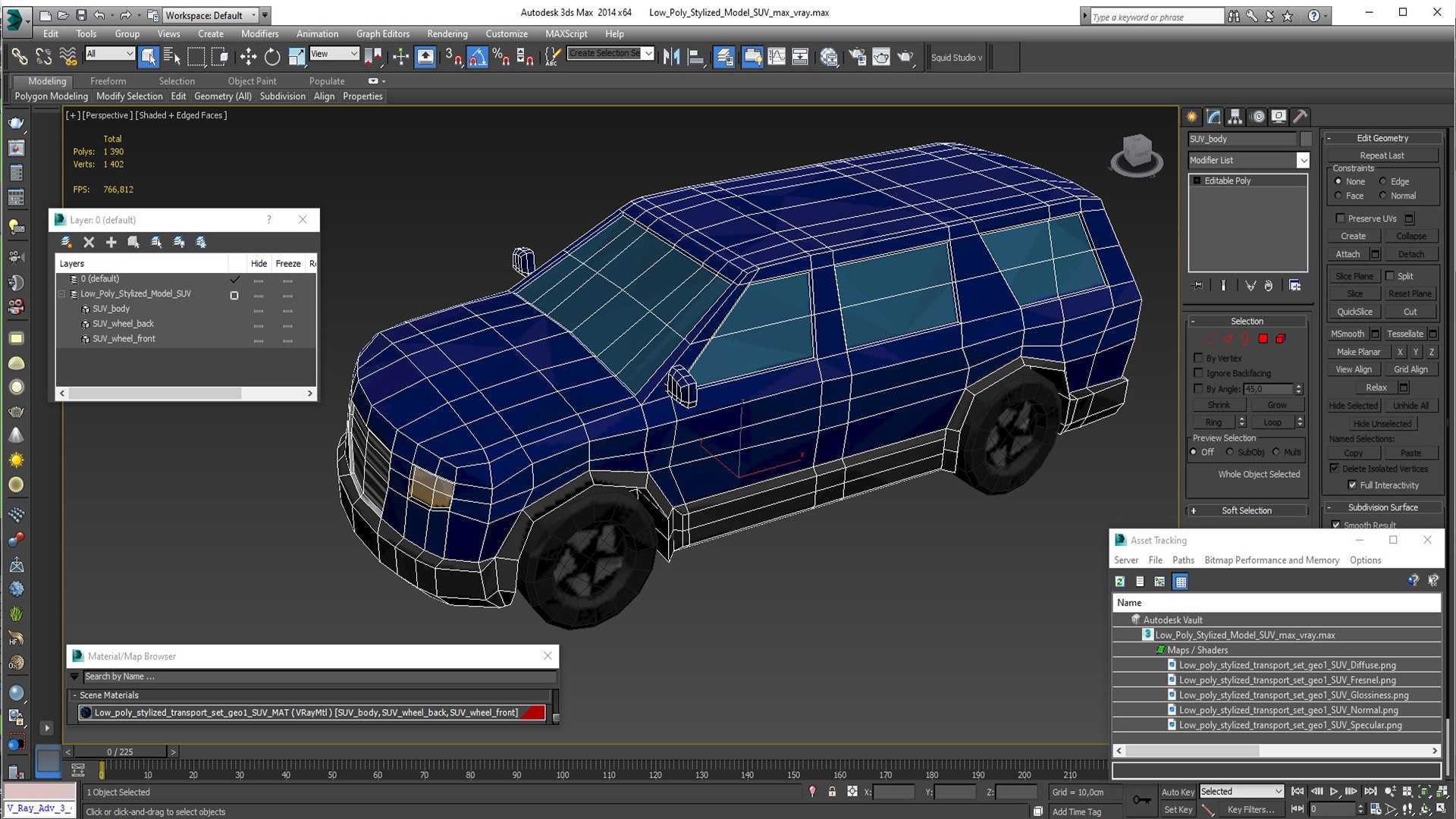Low Poly Stylized Model SUV Model - TurboSquid 2273109