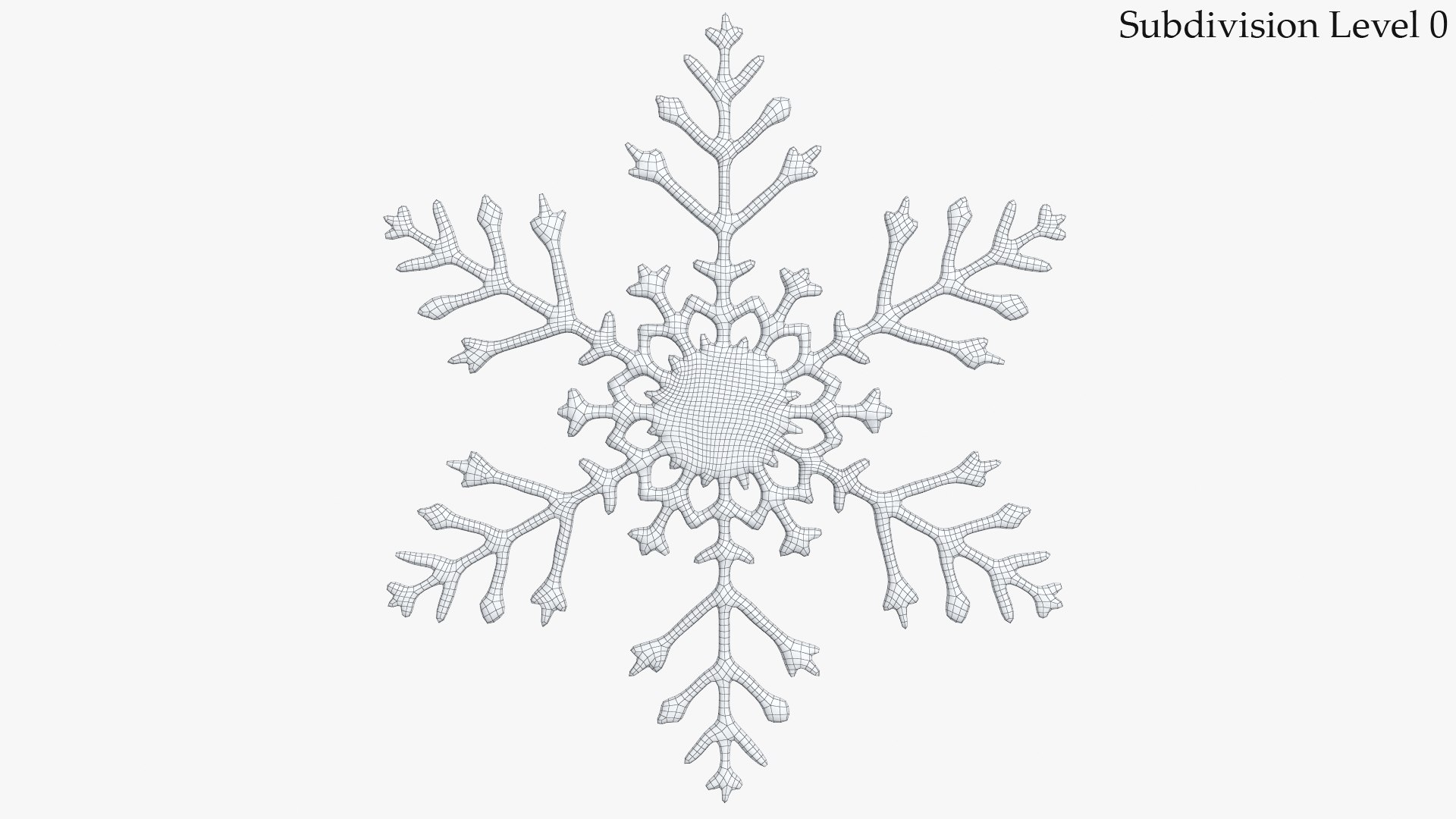 3D Snow Flake 3 - TurboSquid 1718721