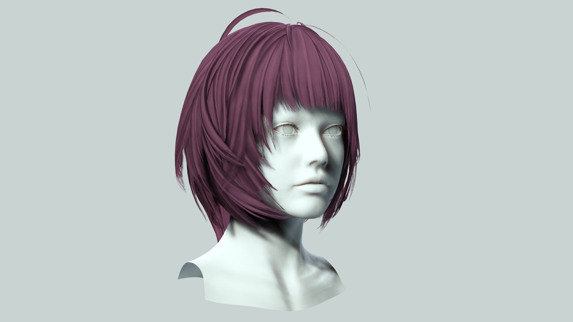 Classic Bob Hair Model - TurboSquid 2226195