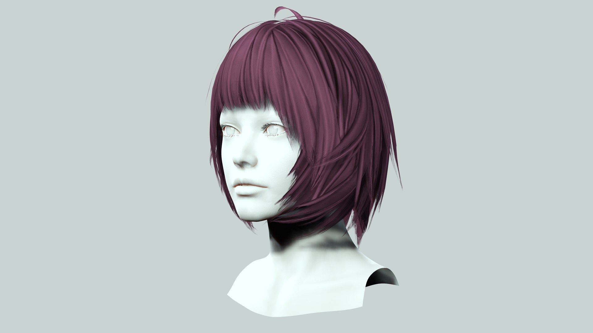Classic Bob Hair Model - TurboSquid 2226195