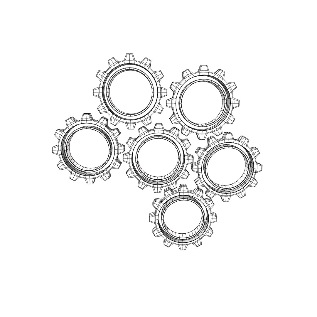 mechanical machine gears 3d model
