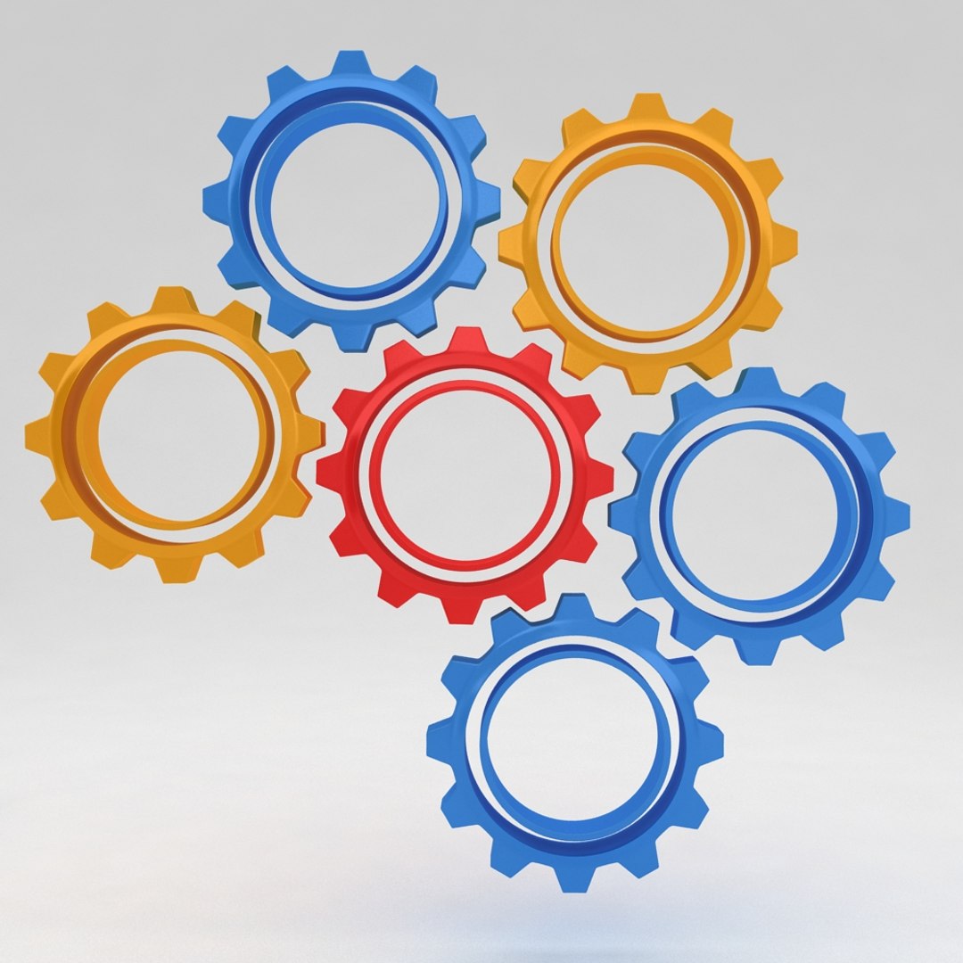 mechanical machine gears 3d model