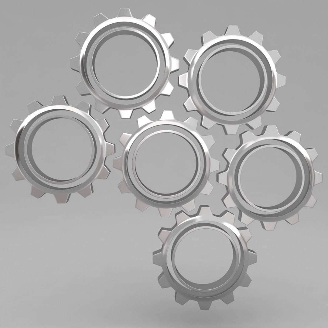 mechanical machine gears 3d model
