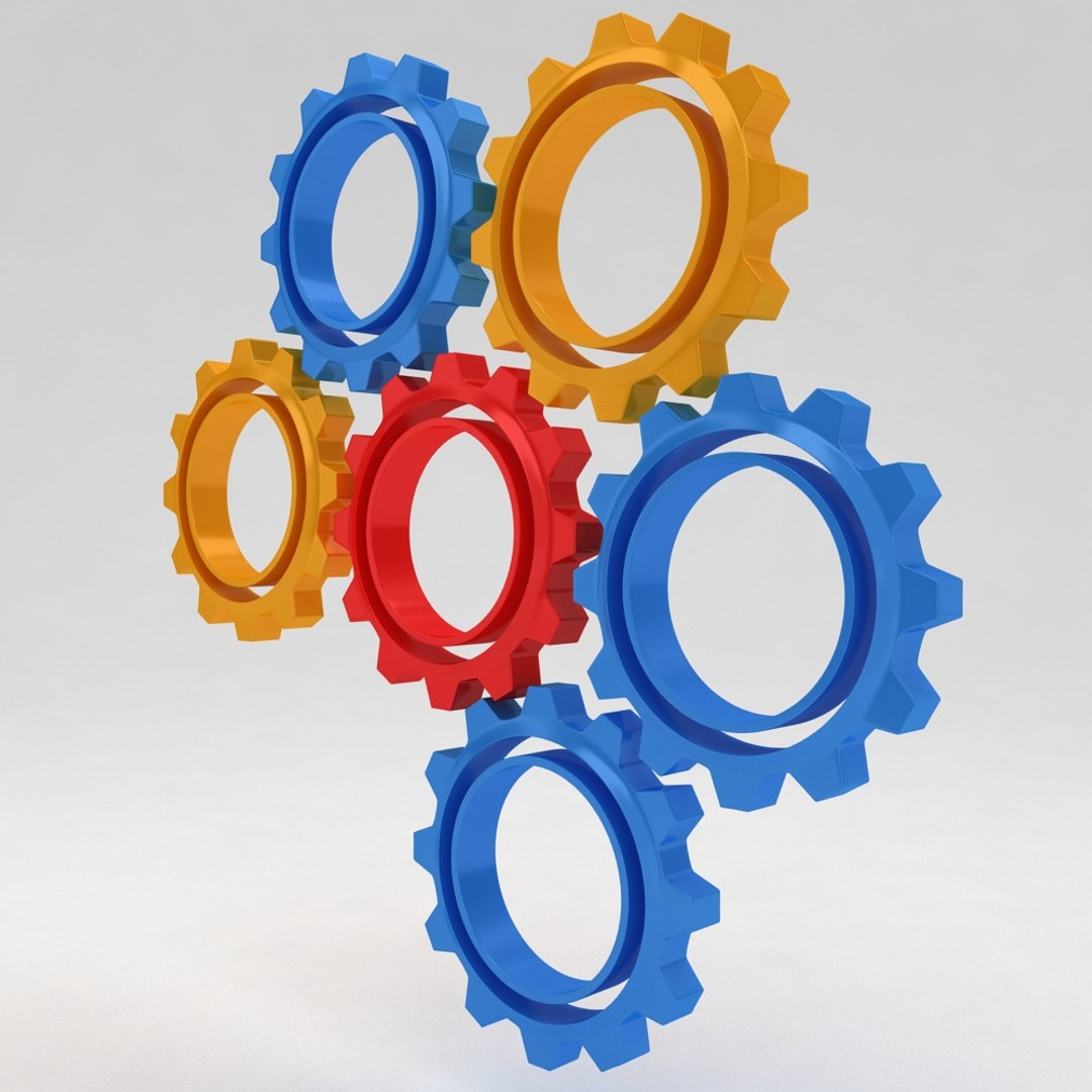 mechanical machine gears 3d model
