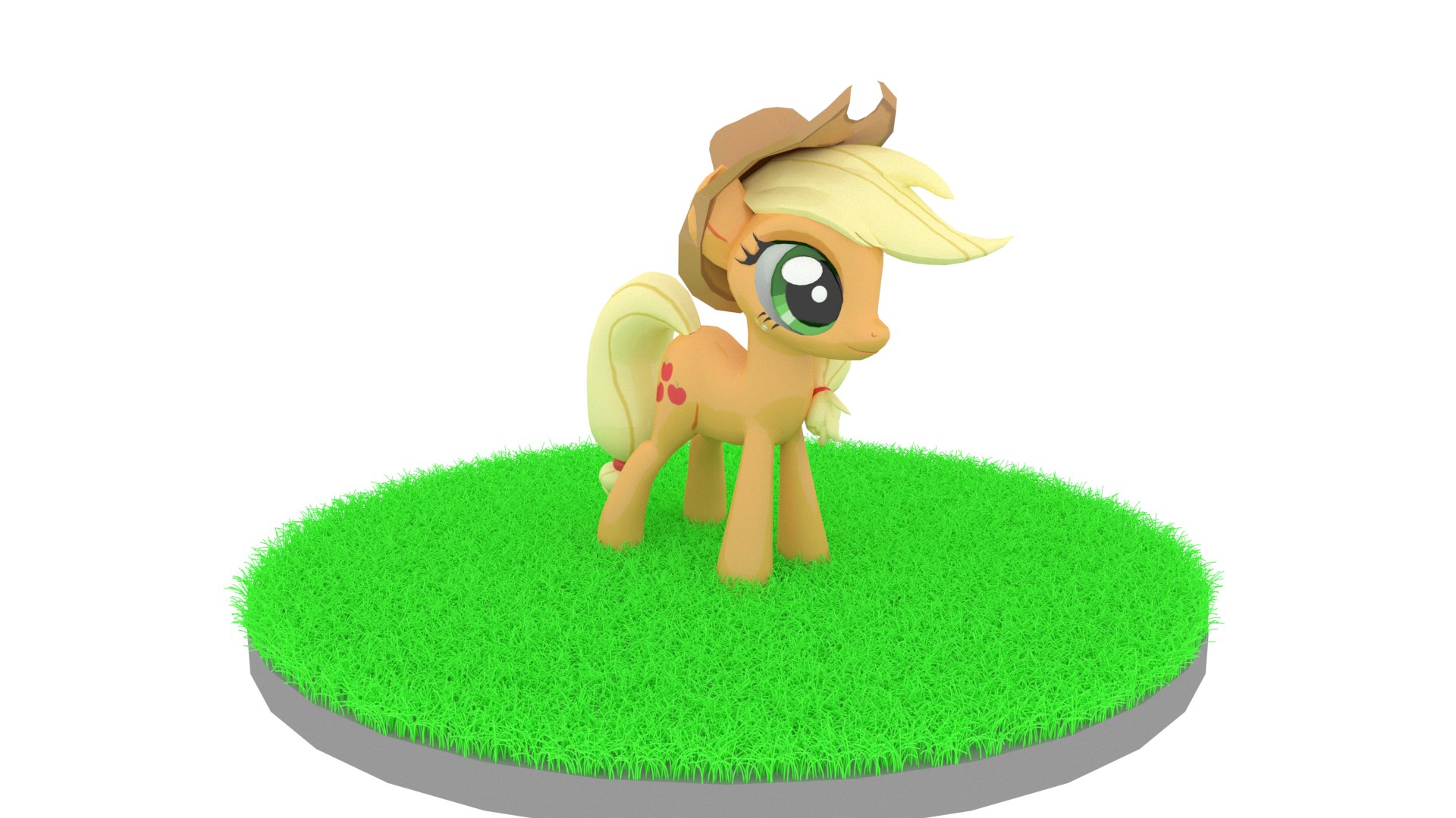 3D Lowpoly Yellow Pony Rigged - TurboSquid 2020017