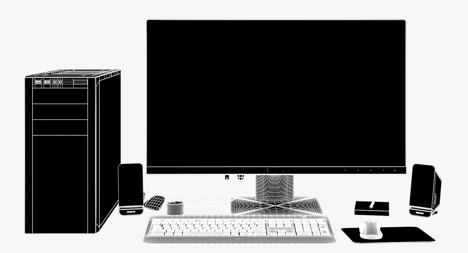 Computer Set 3D Model - TurboSquid 1229986