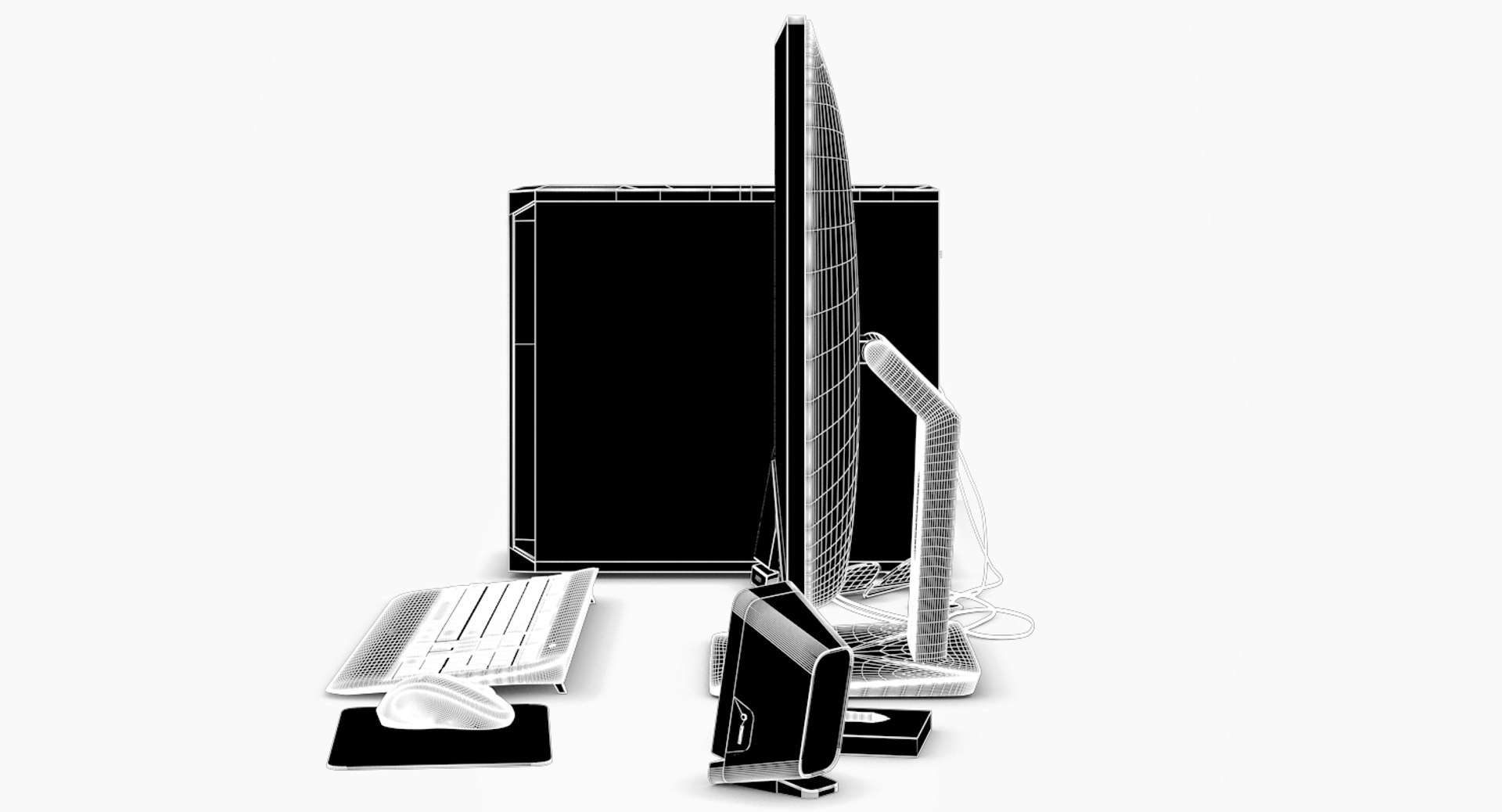 Computer Set 3D Model - TurboSquid 1229986