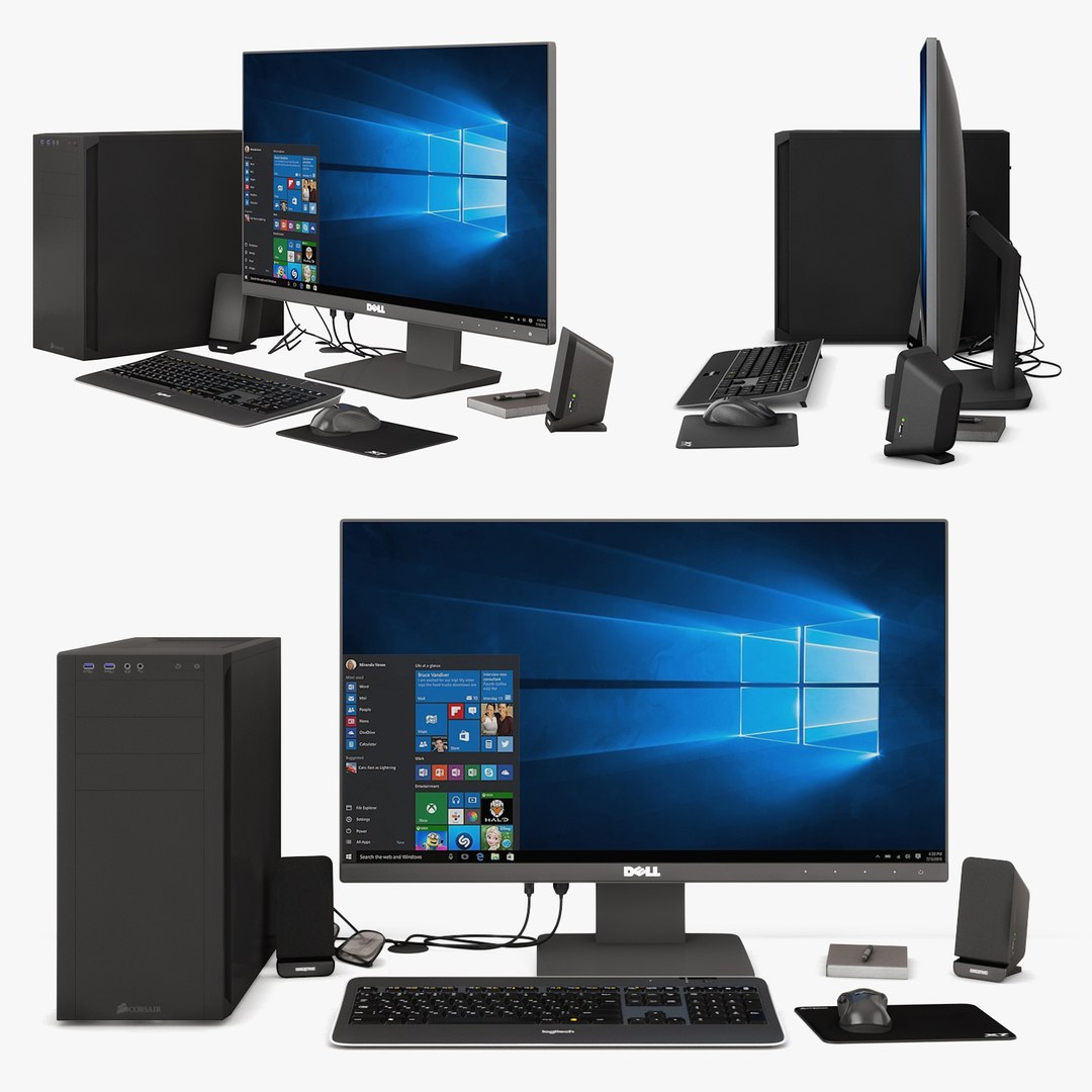 Computer Set 3D Model - TurboSquid 1229986