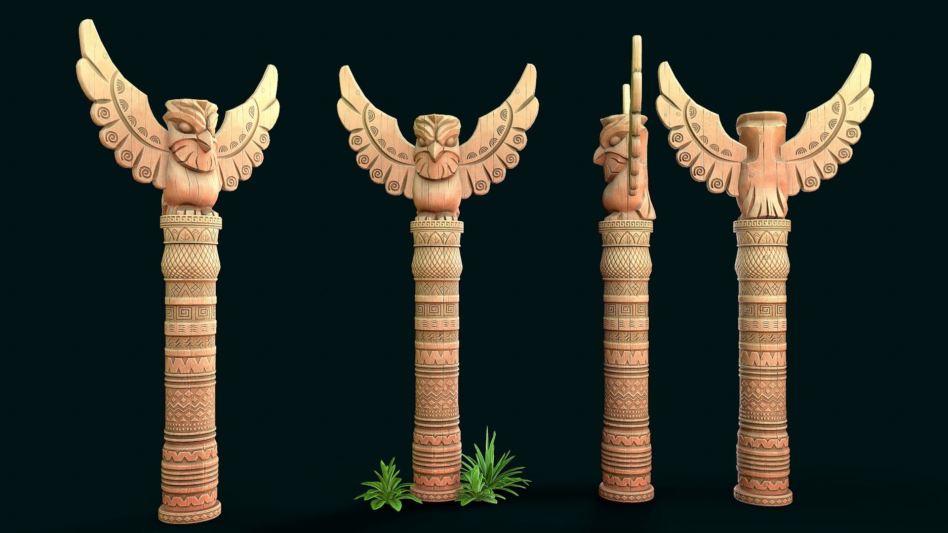 Stylized Wood Totem 5 Model - TurboSquid 2160630