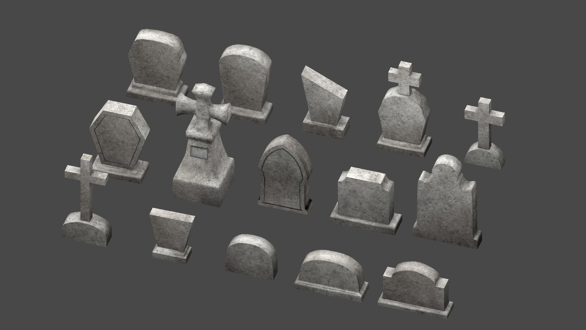 Graveyard Tomb Tombstone 3D Model - TurboSquid 1345343