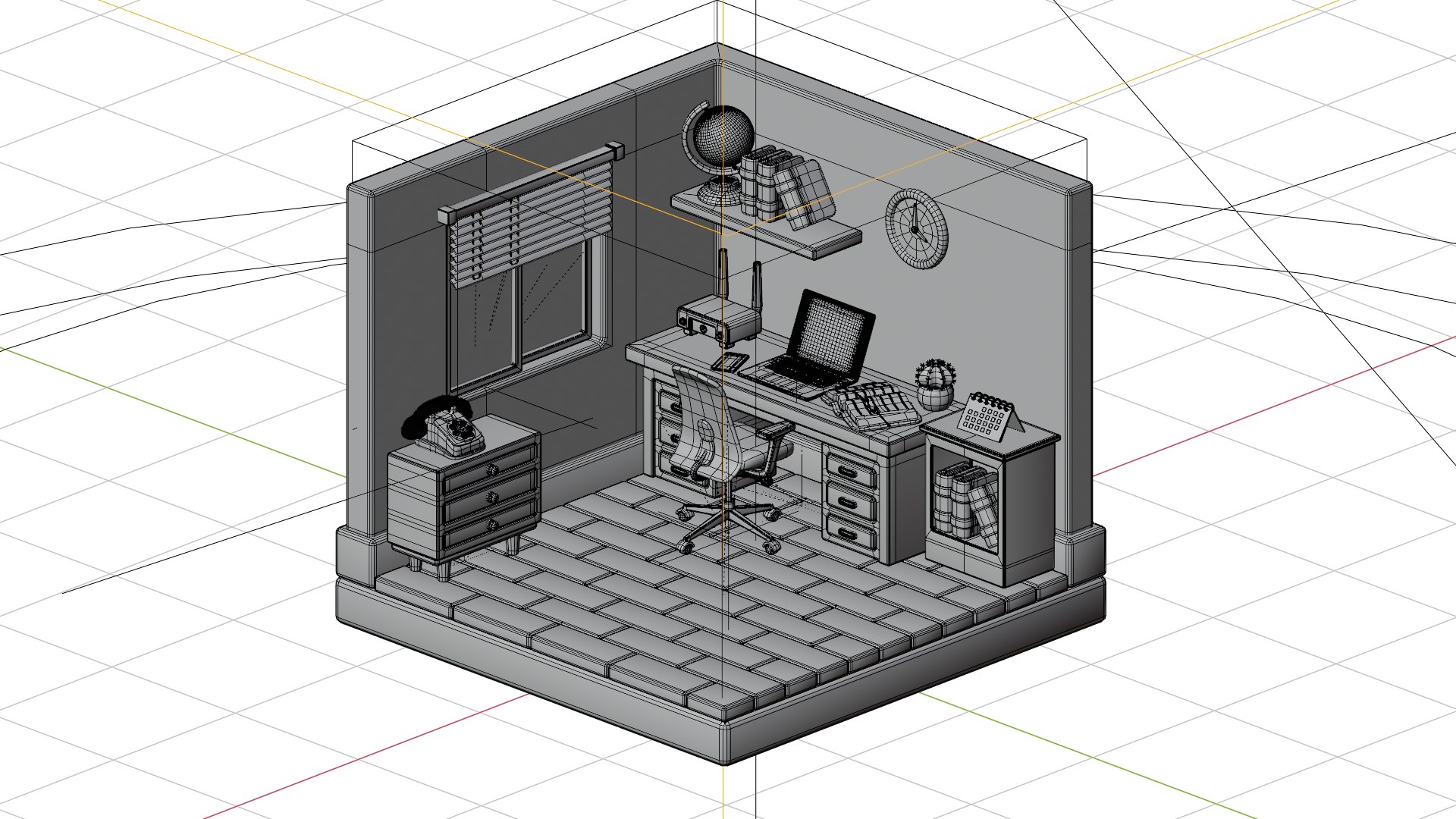 3d Workspace Room Turbosquid 2299819