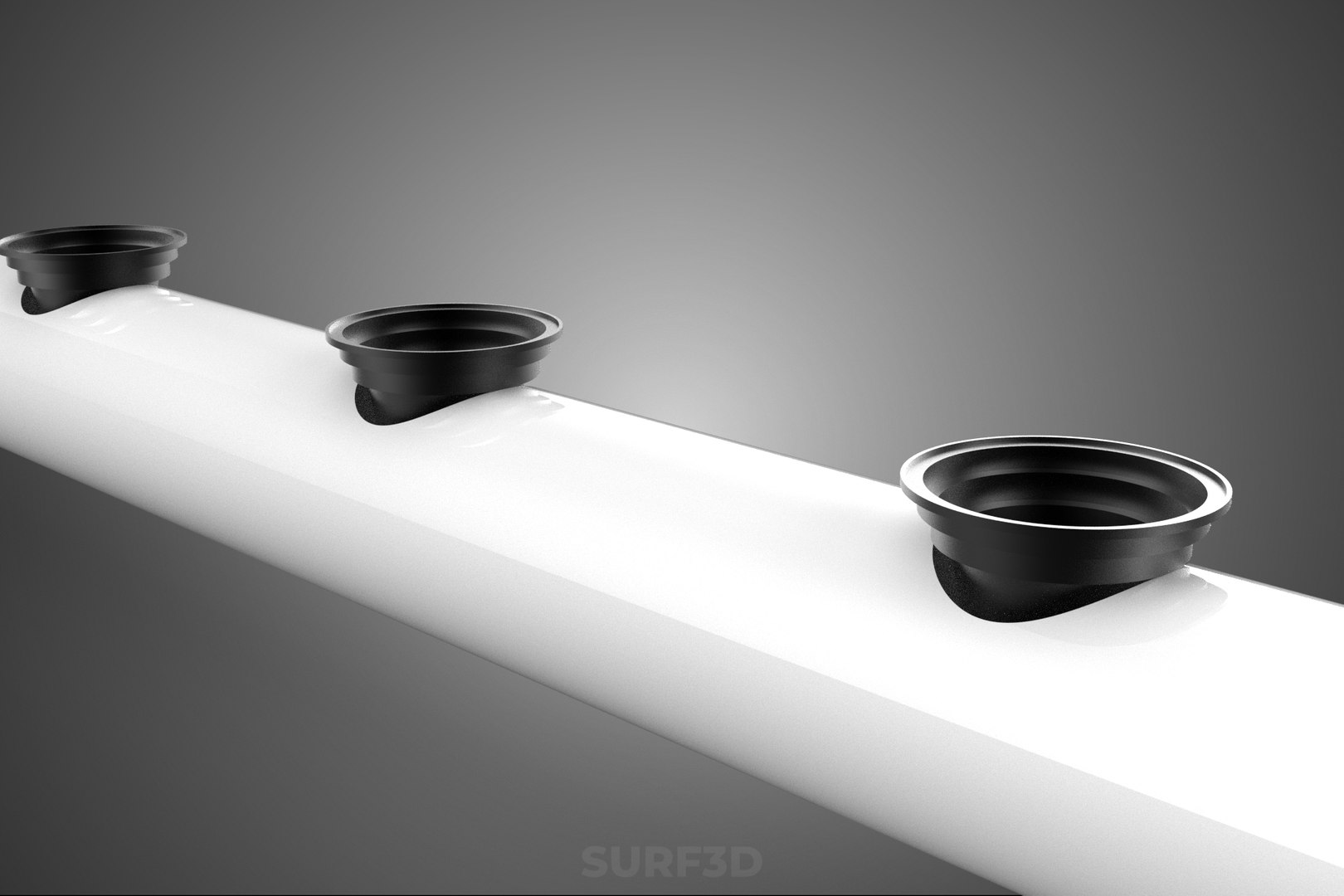 IRRIGATION PVC GROW CHANNEL PIPE PLANT ROOT NUTRIENT HYDROPONIC 3D ...