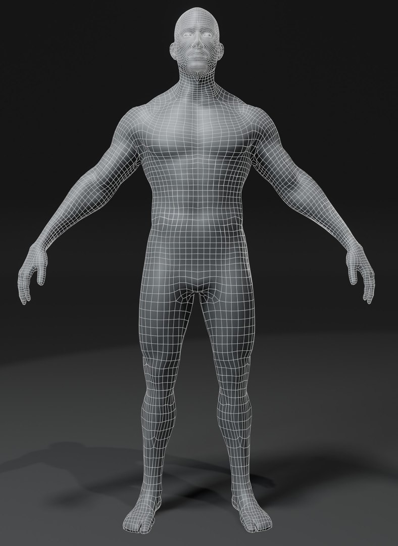 3D Human Body Base Mesh Animated And Rigged 20k Polygons 10 3D Models ...