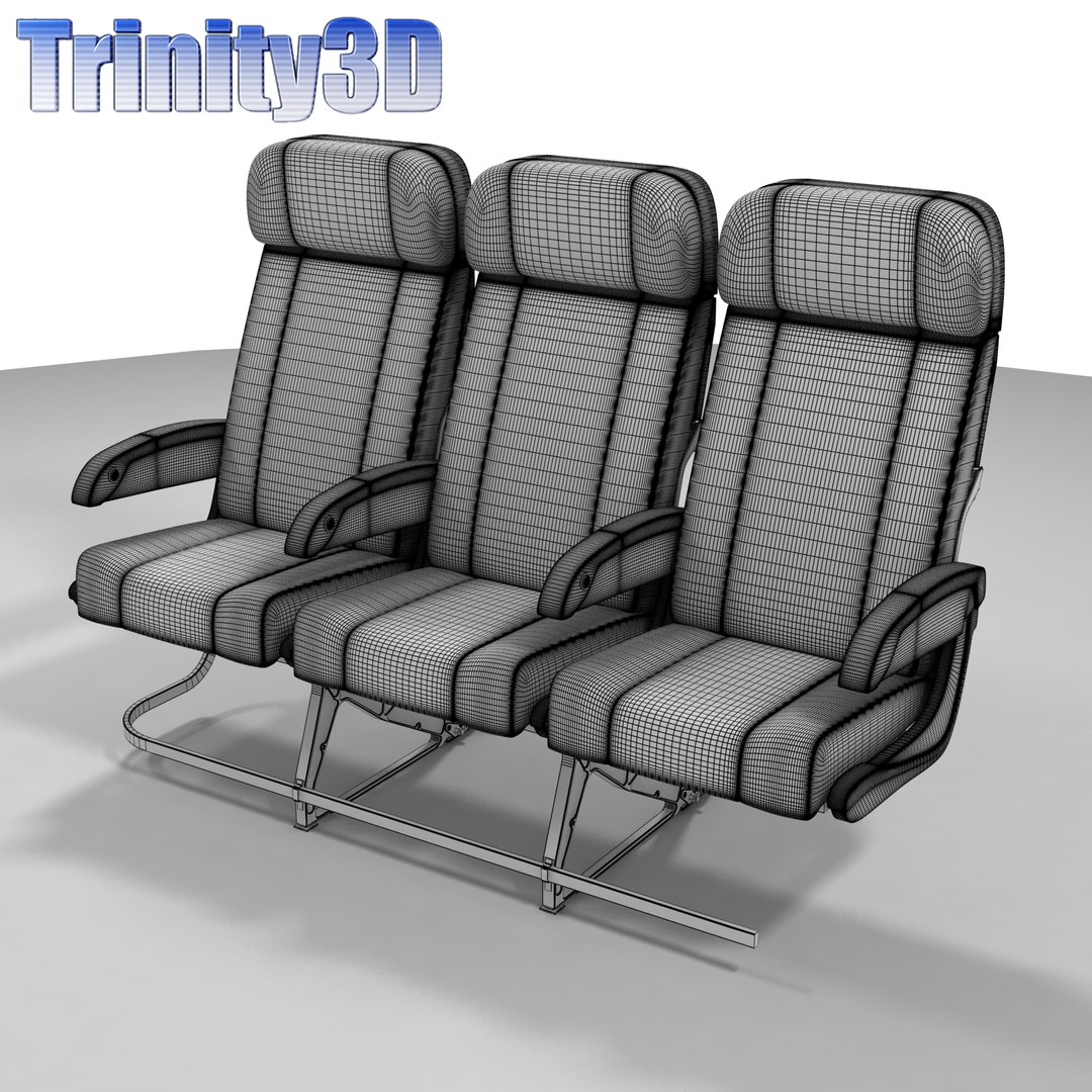 Airline Chairs 3d Model