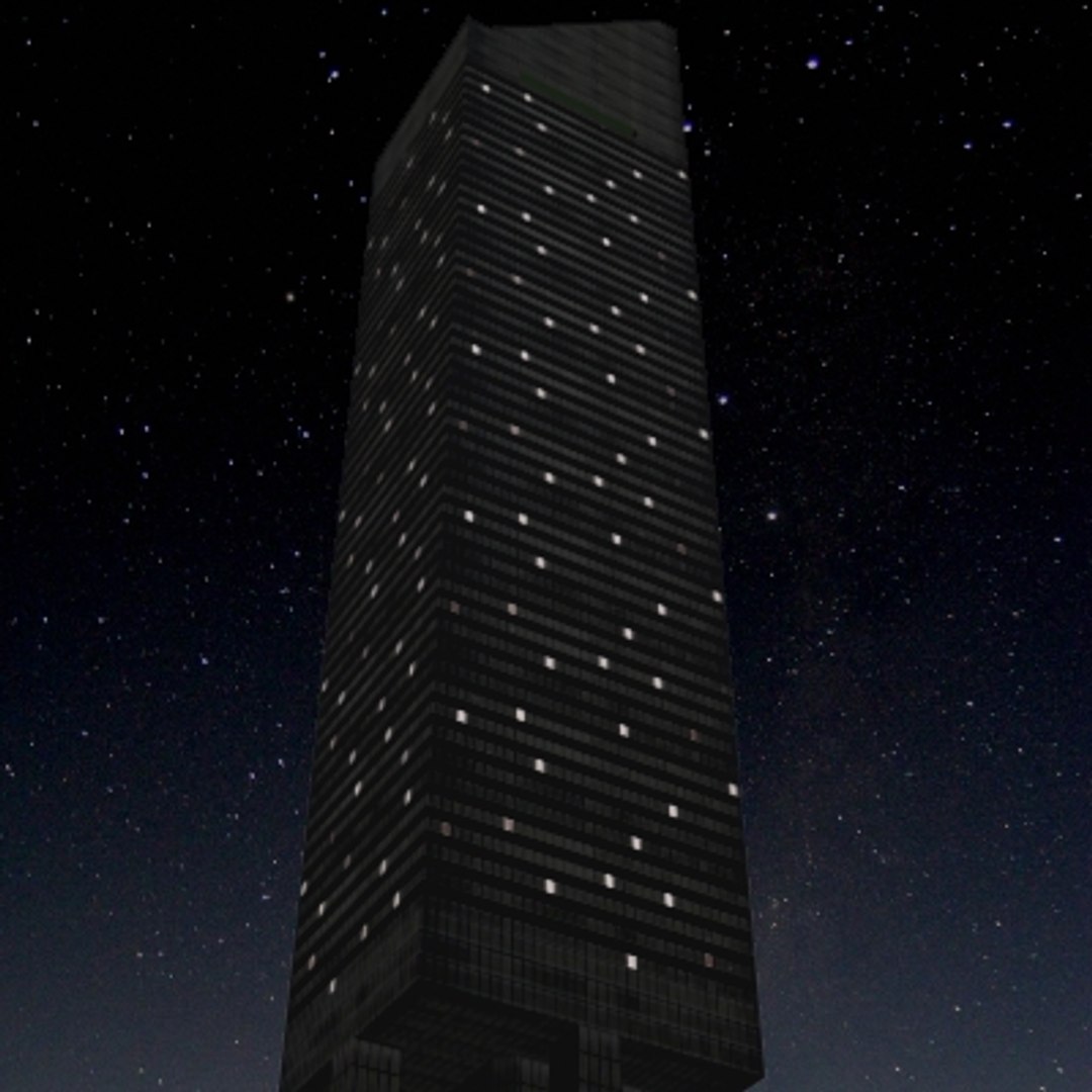 citicorp building night city 3d max