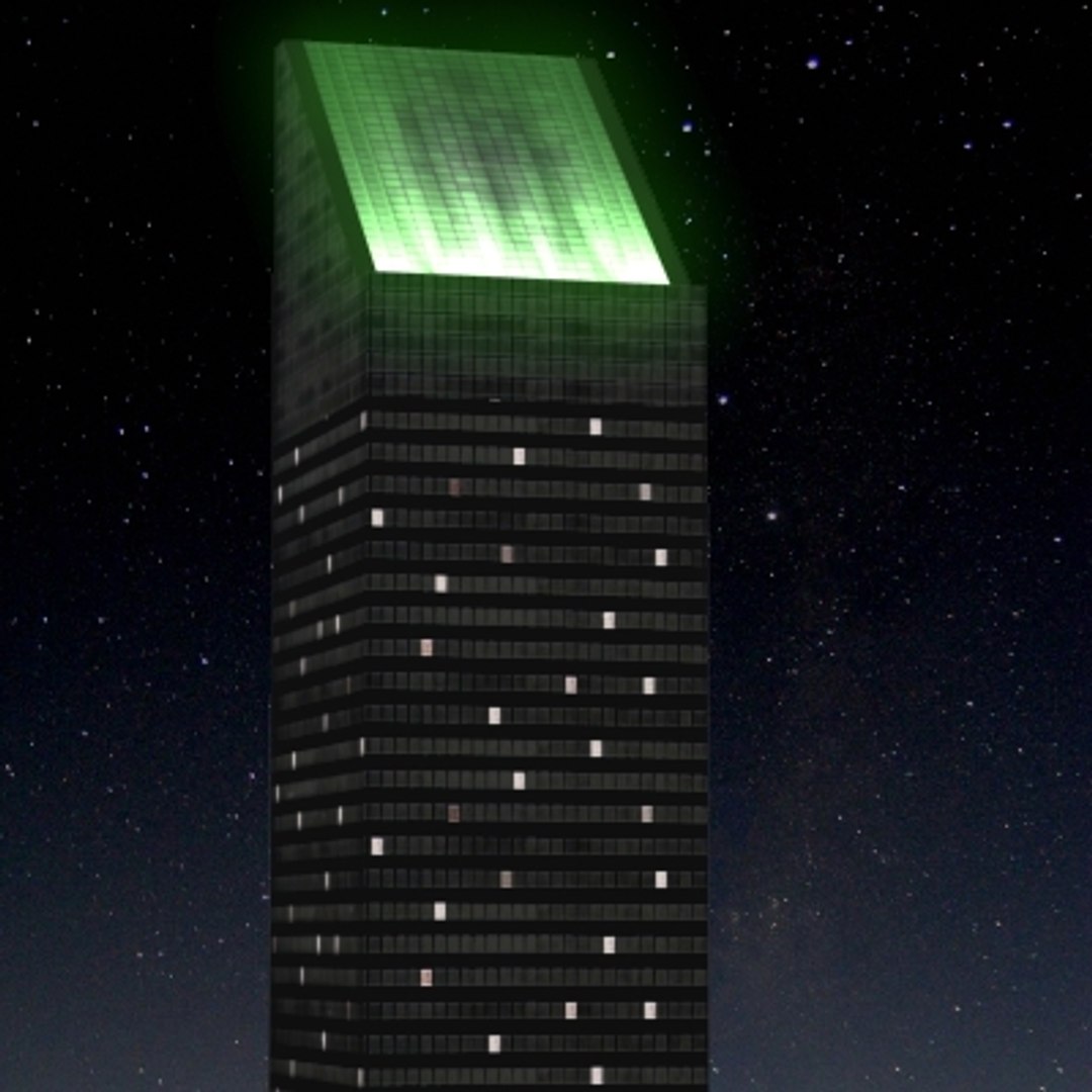 citicorp building night city 3d max