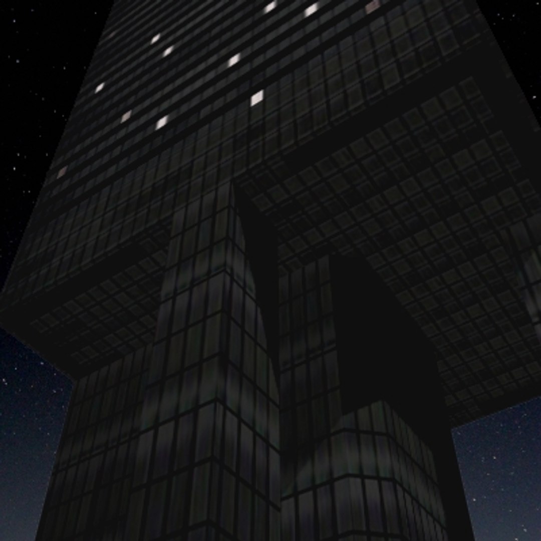 citicorp building night city 3d max