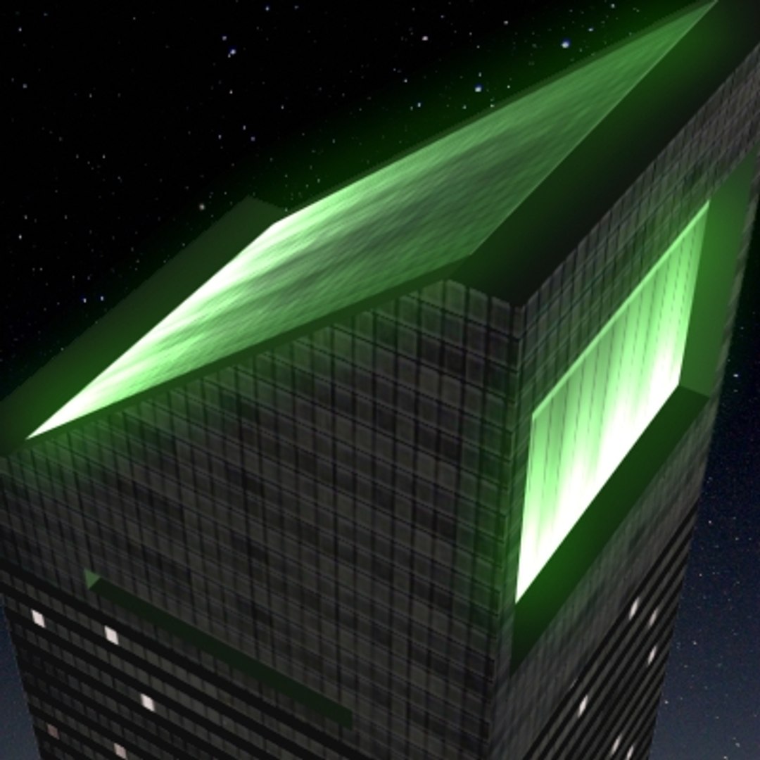 citicorp building night city 3d max