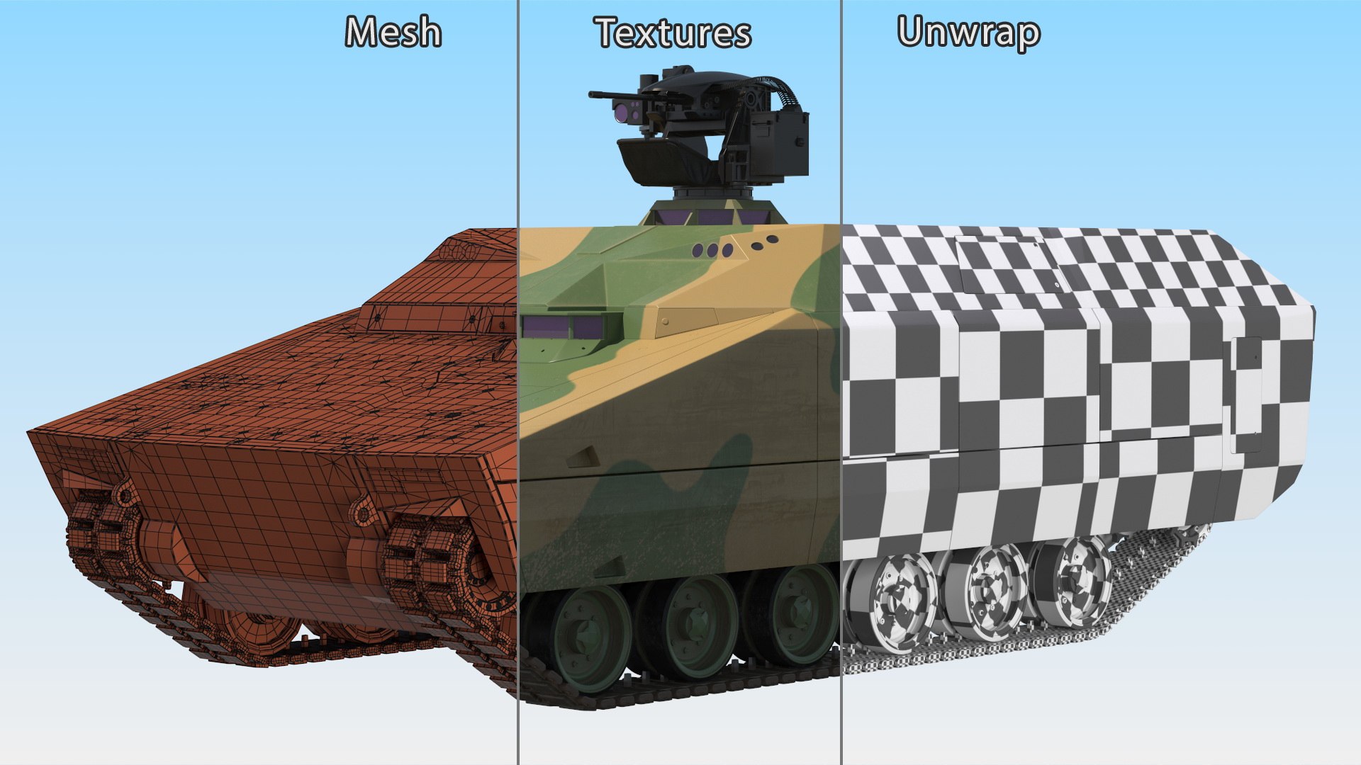 Next Gen Tracked Marine Assault Vehicle With Machine Gun 3D Model ...