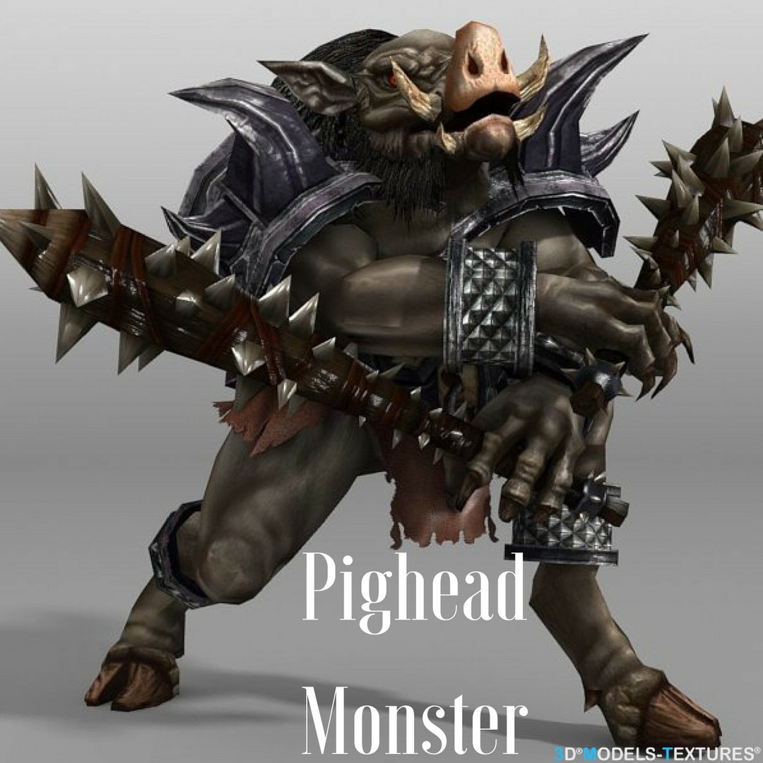 Pighead Pig Monster 3D - TurboSquid 1213008