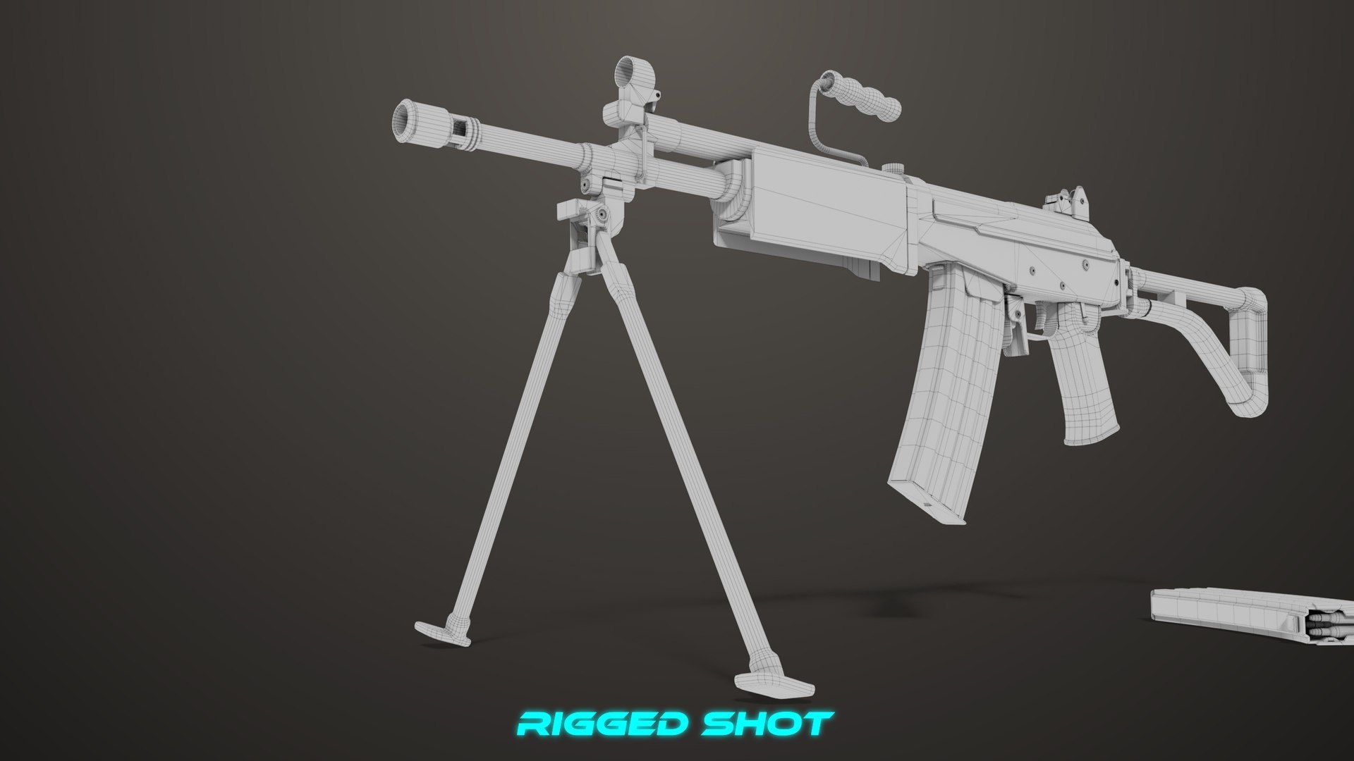 3D 4 Assault Rifle All PBR Unity UE Textures Included Model ...