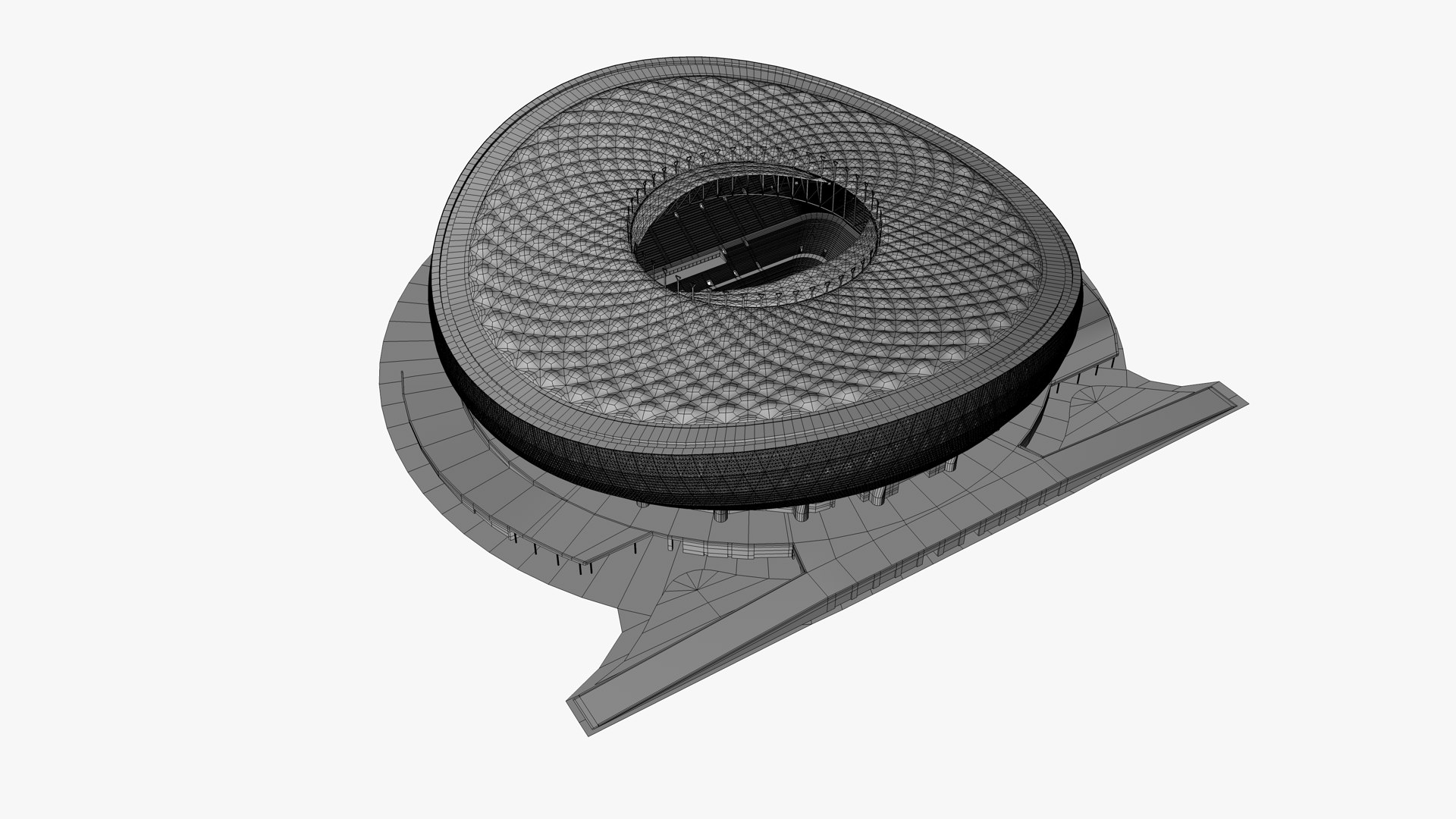 3D Lusail Iconic Stadium Qatar 2022 - No Seats 2 - TurboSquid 1991336