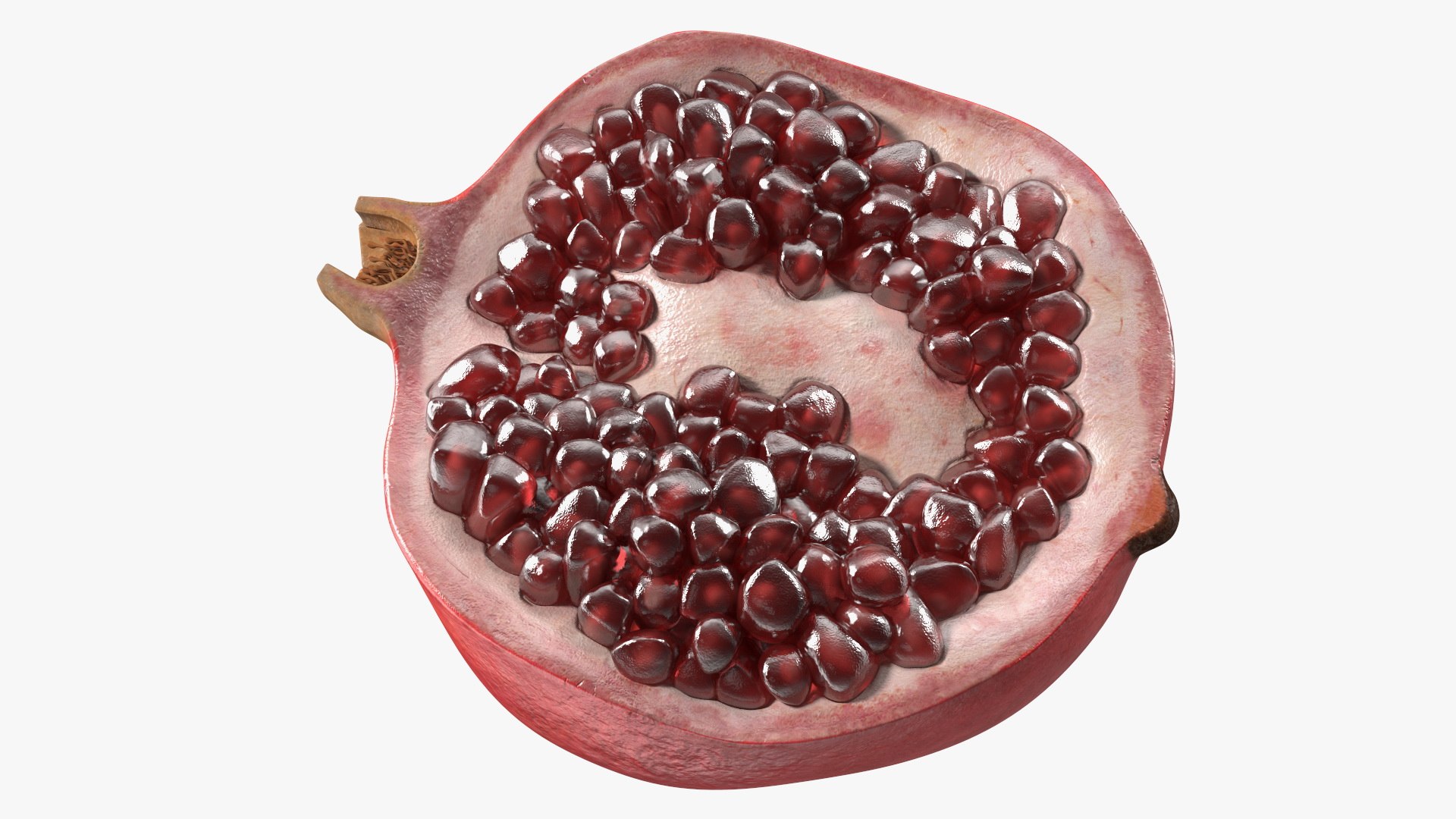 3D Cross Section Of Pomegranate Fruit - TurboSquid 2117282
