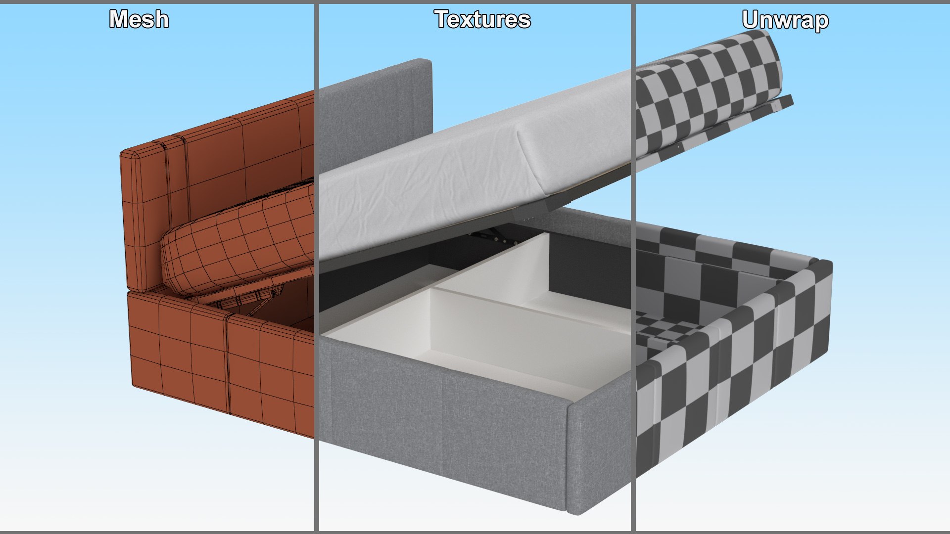 Lifting Bed With Storage Function Rigged Model - TurboSquid 2194300