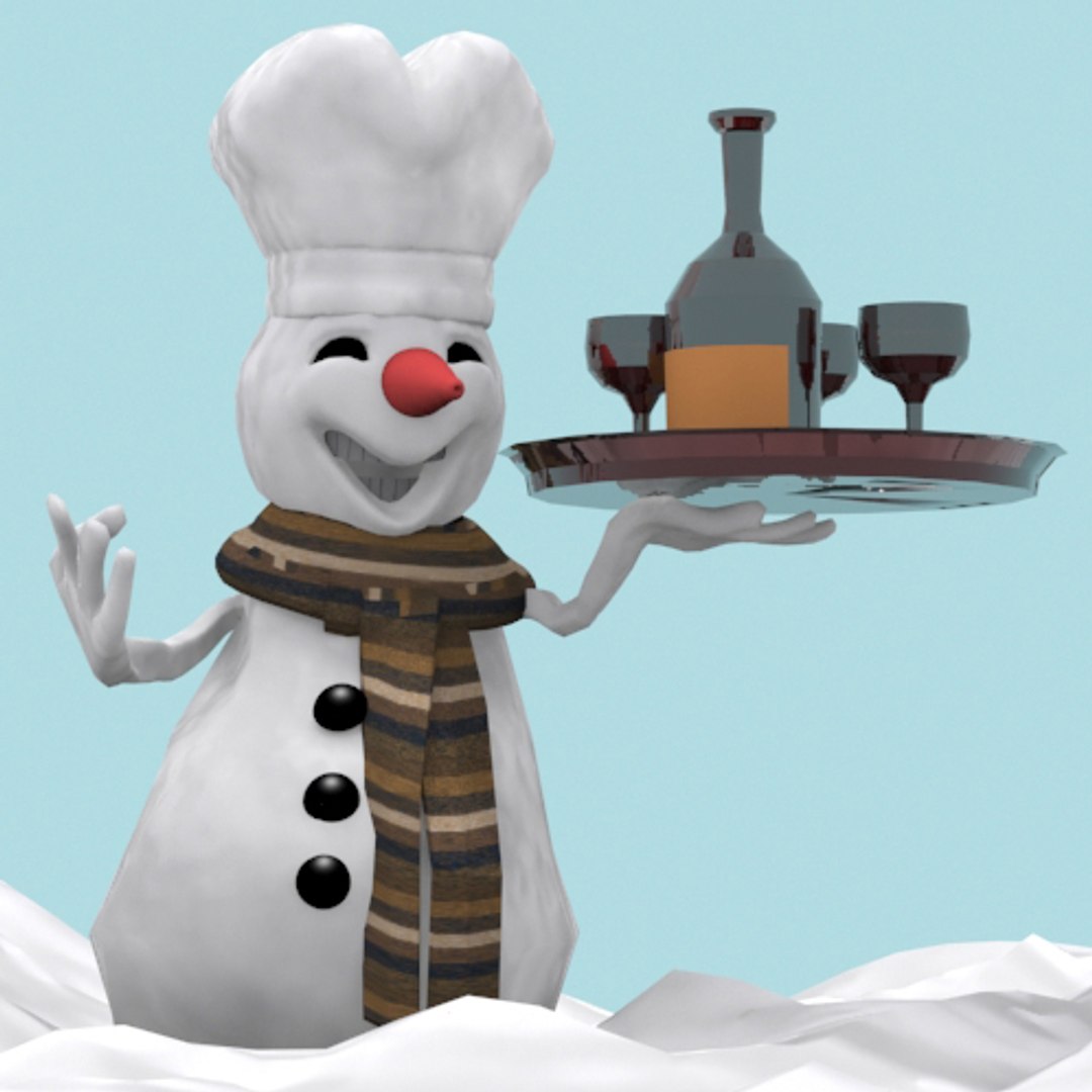 3ds Max Cartoon Snowman