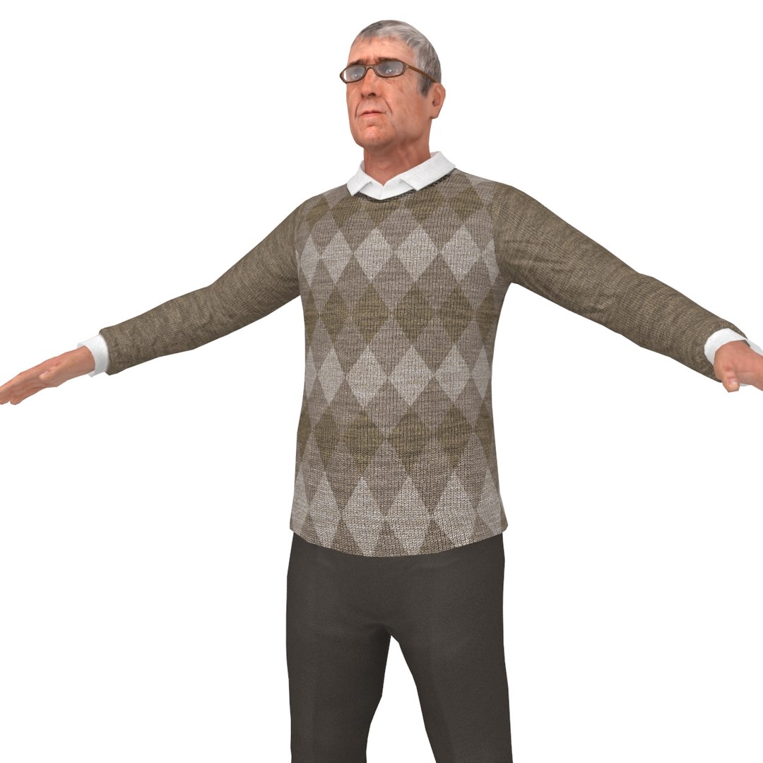 3D Old Man Model - TurboSquid 1281526