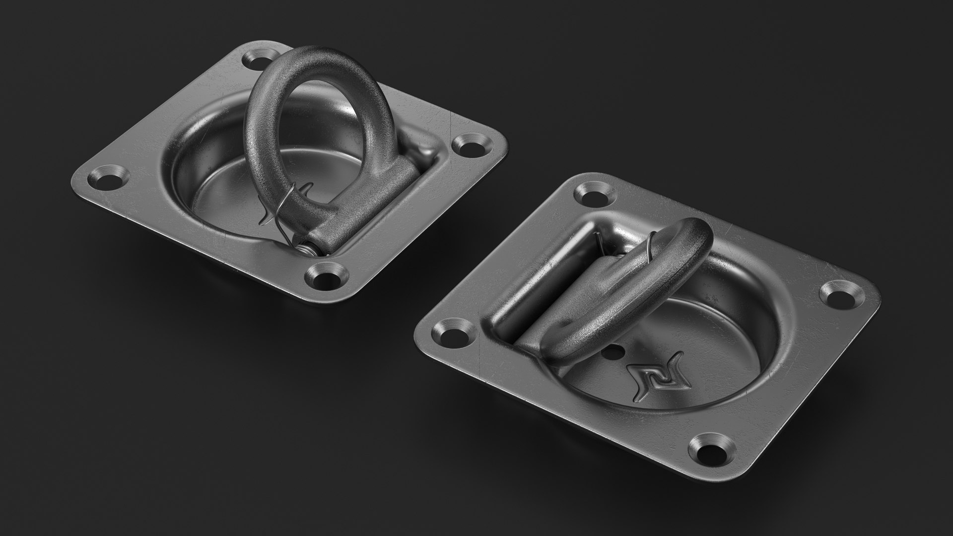 Caliber Stainless Steel D-Ring 3D - TurboSquid 2276449