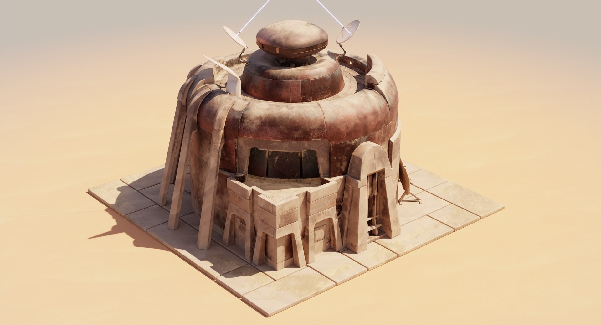Desert Outpost Sci-Fi 3D Model - TurboSquid 1966168