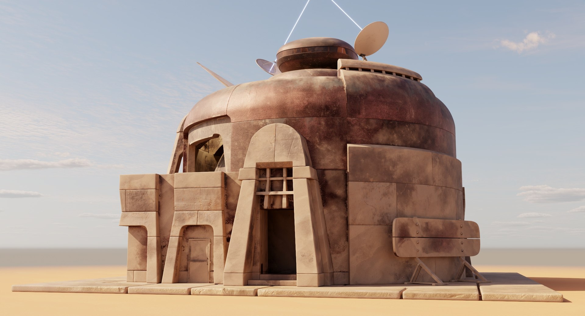 Desert Outpost Sci-Fi 3D Model - TurboSquid 1966168