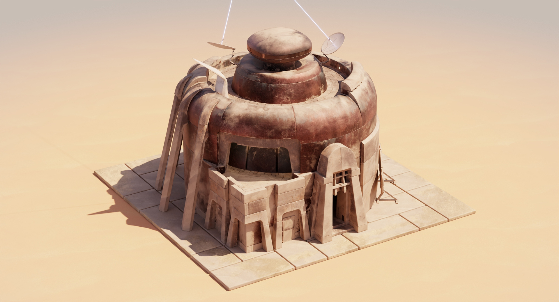 Desert Outpost Sci-Fi 3D Model - TurboSquid 1966168