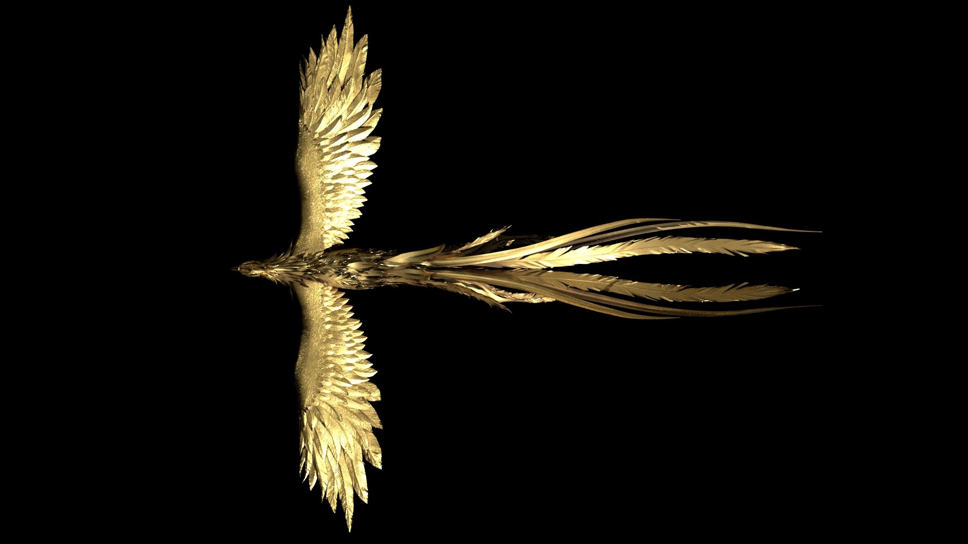 3D Phoenix Golden Phoenix Model - TurboSquid 2398886