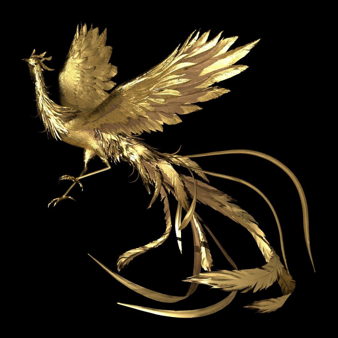 3D Phoenix Golden Phoenix Model - TurboSquid 2398886