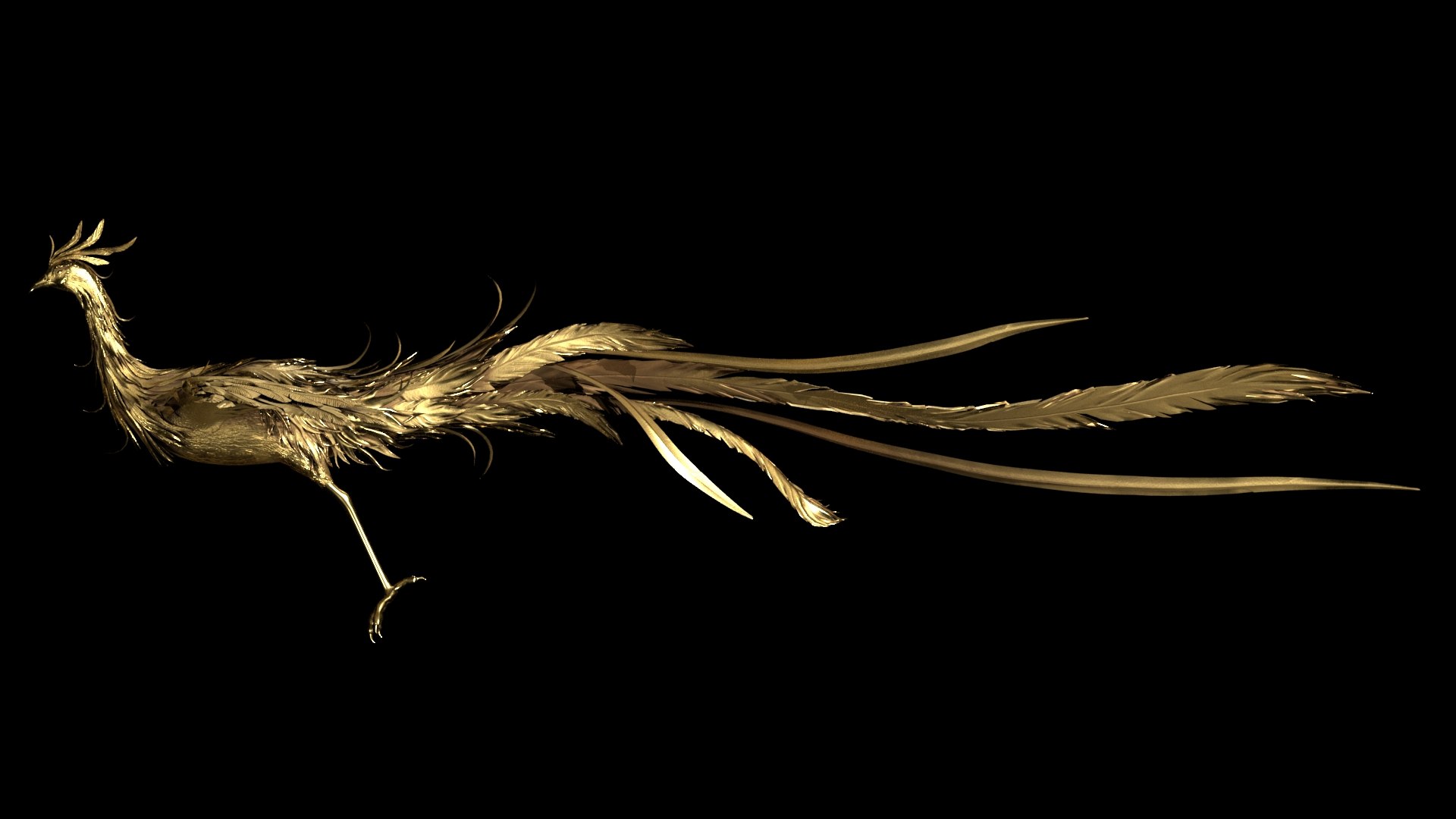 3D Phoenix Golden Phoenix Model - TurboSquid 2398886