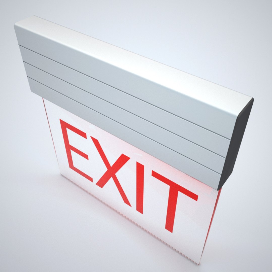 3d Exit Sign