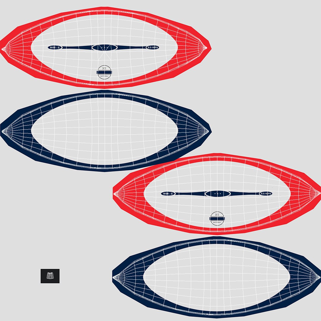 Rugby Ball Size 5 3D Model - TurboSquid 2167660