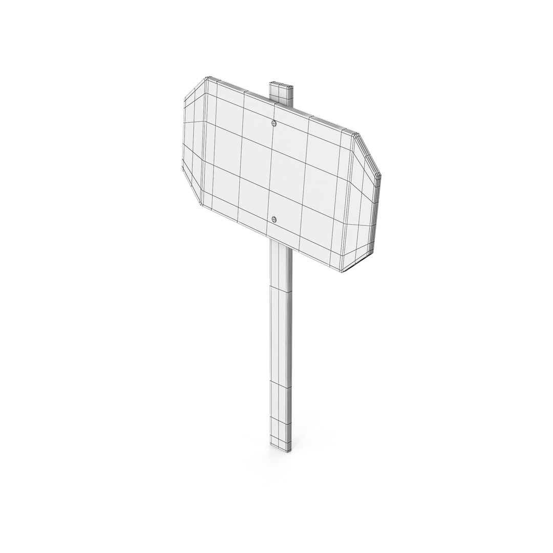 Wooden Signboard 3D Model - TurboSquid 2124539