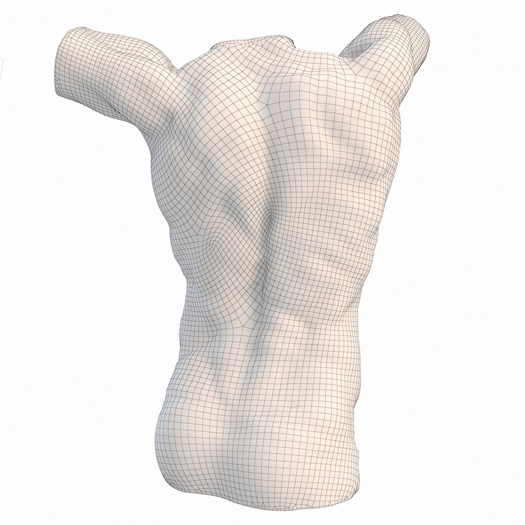 3d Decorative Bust Man Model