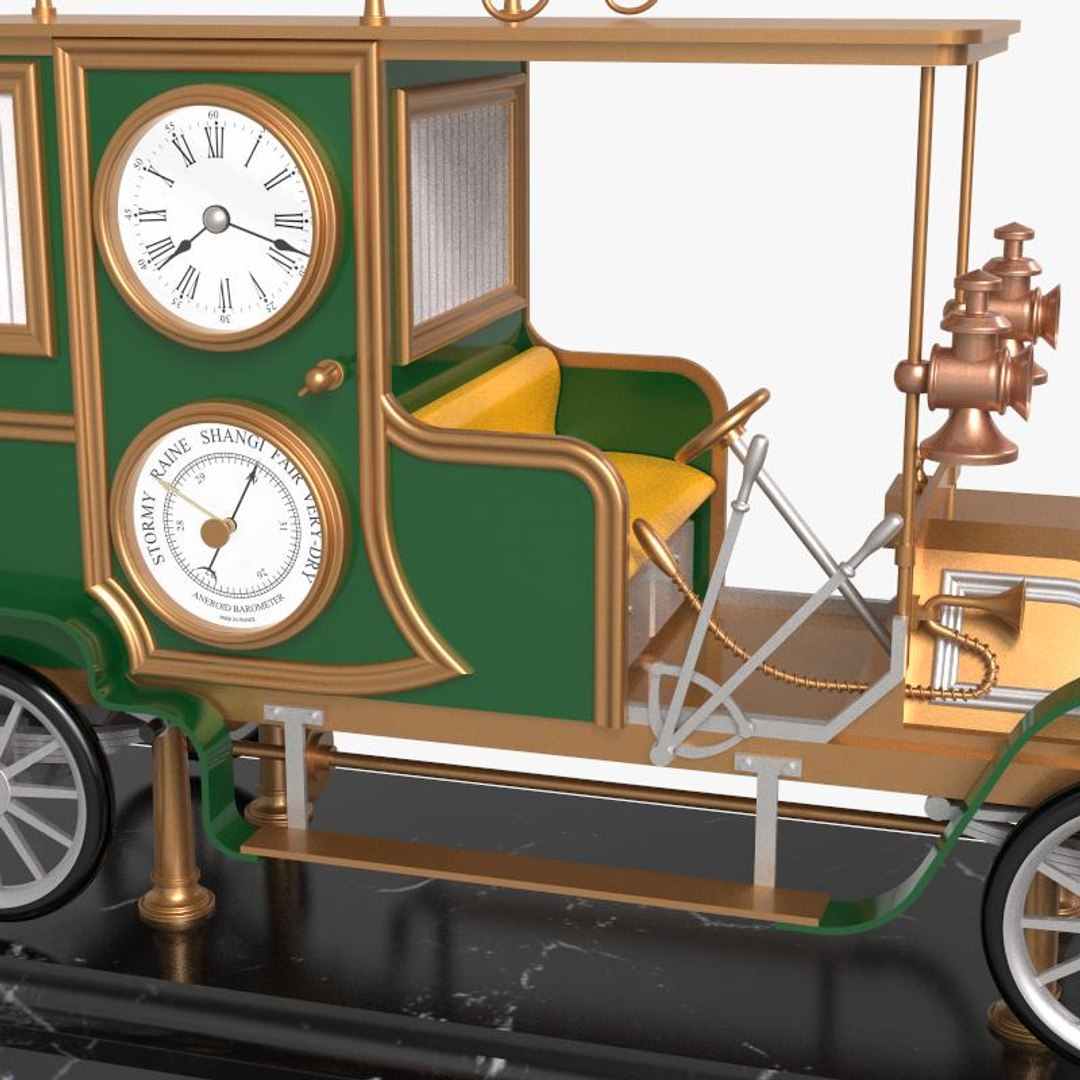 Industrial automaton car clock model - TurboSquid 1612785