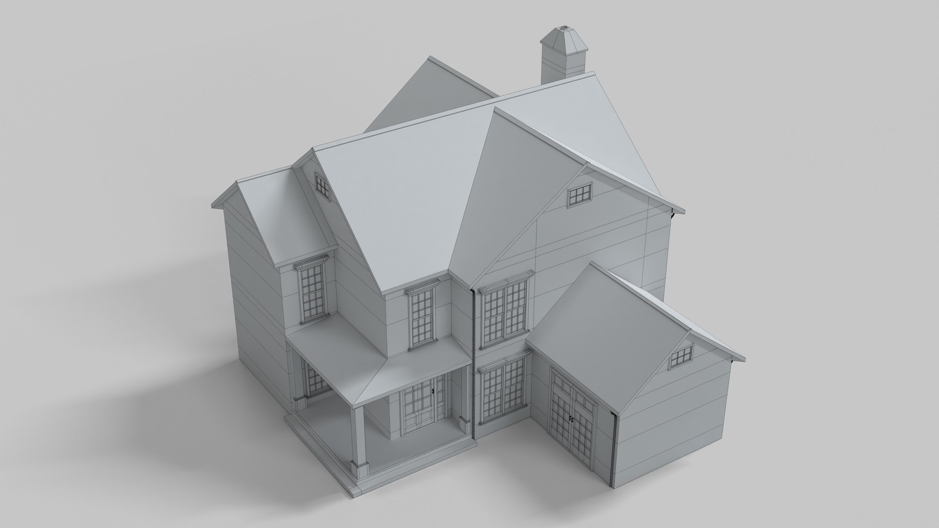 Neighborhood House 02T1 3D Model - TurboSquid 2212040