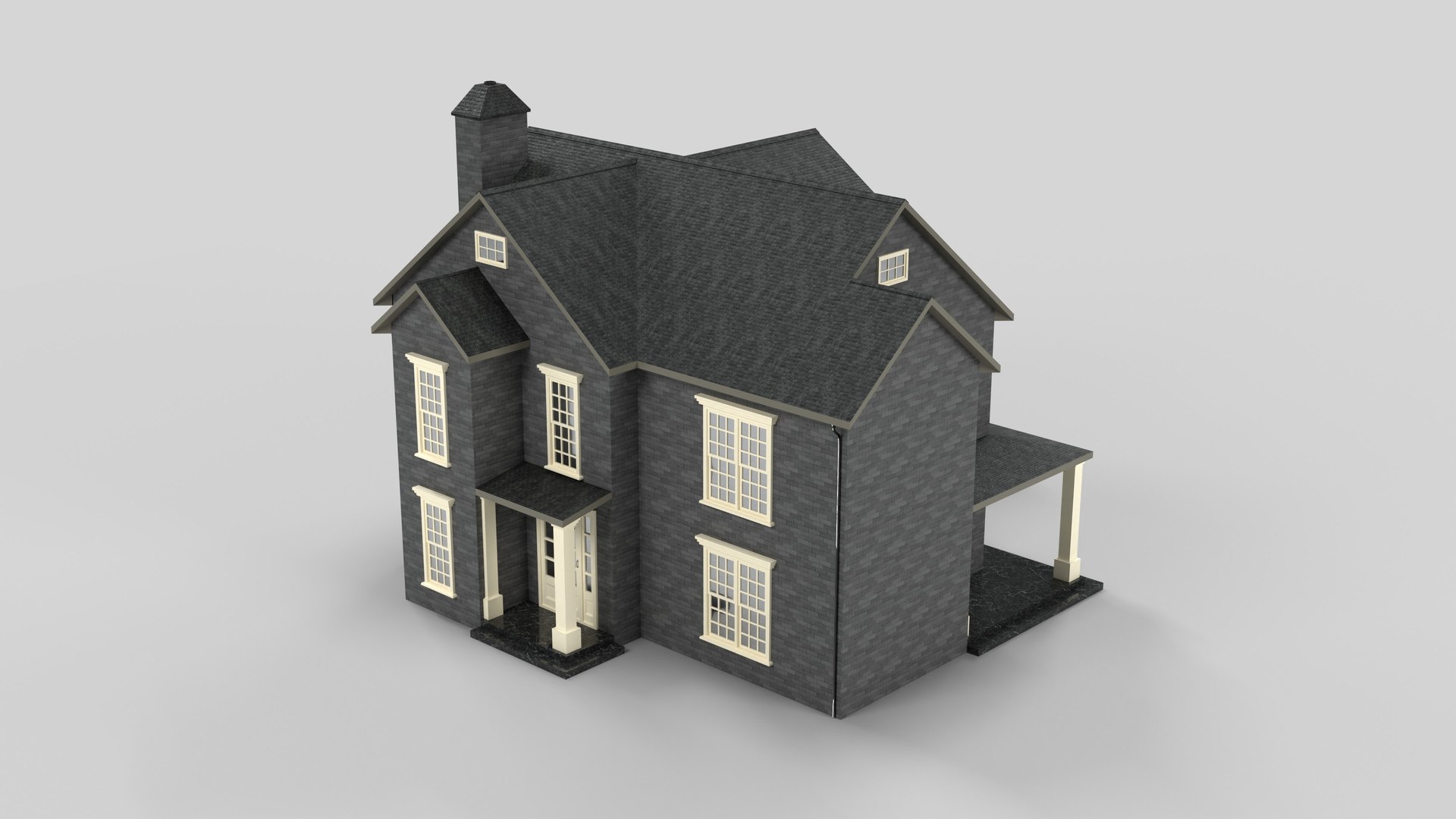 Neighborhood House 02T1 3D Model - TurboSquid 2212040
